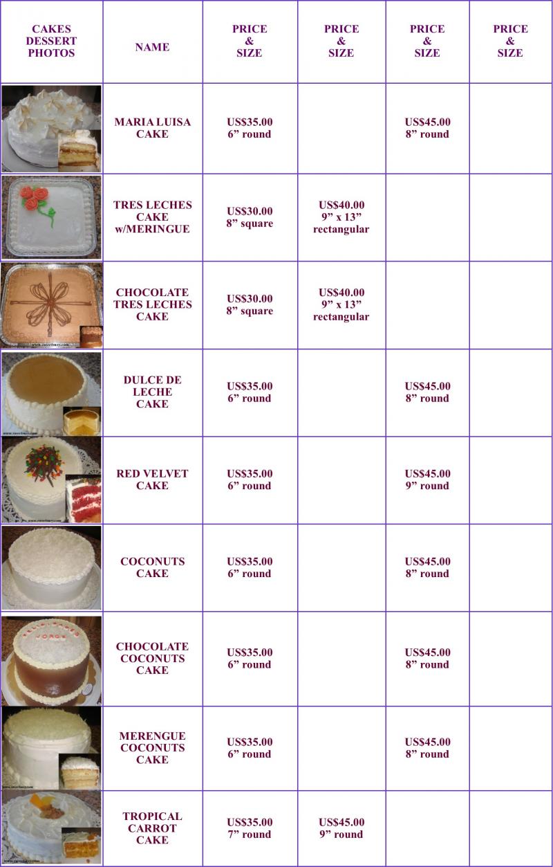 www.sweetsusy.com - Desserts: Cupcakes - Pricing Chart